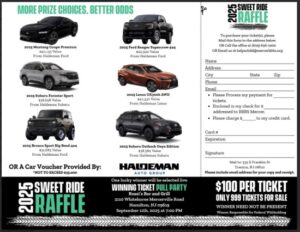 Choose a 2025, Ford, Subaru, Lexus – or – Car Voucher Option